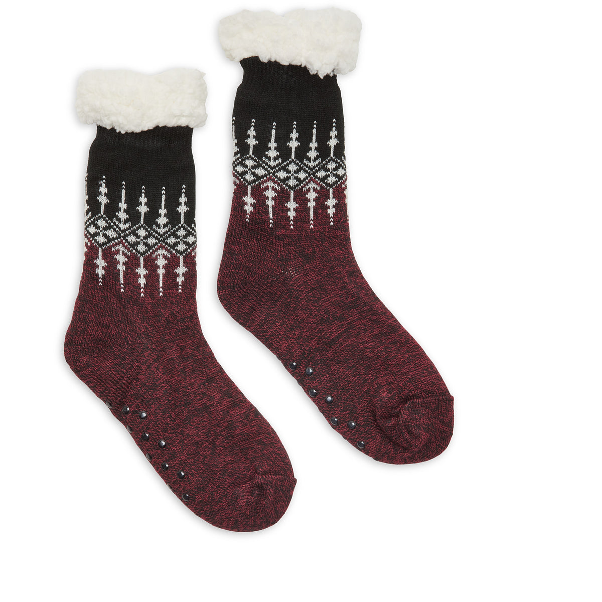 POLAR HEAT PAIR OF WOMEN SOCKS WITH SHERPA LINING - Yellow Shoes